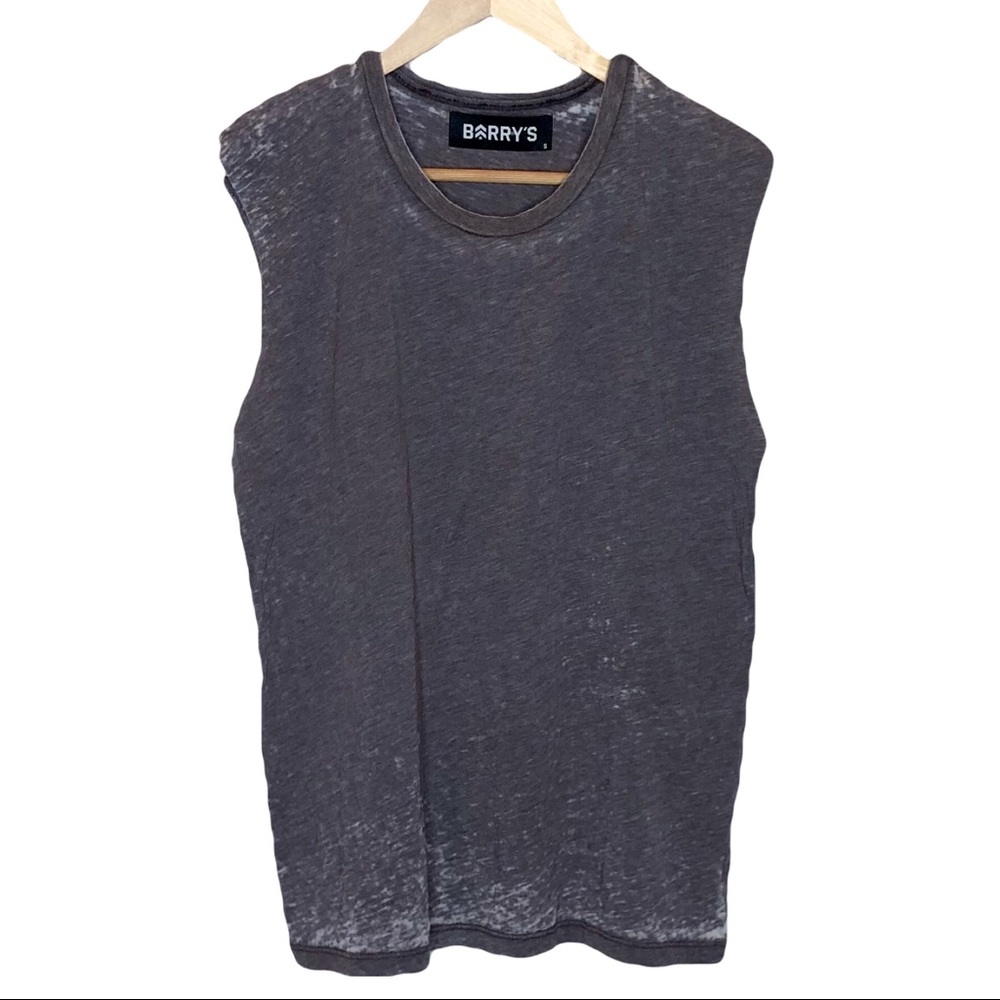 New Barry's Bootcamp Acid Wash Grey Muscle Tank - Gem